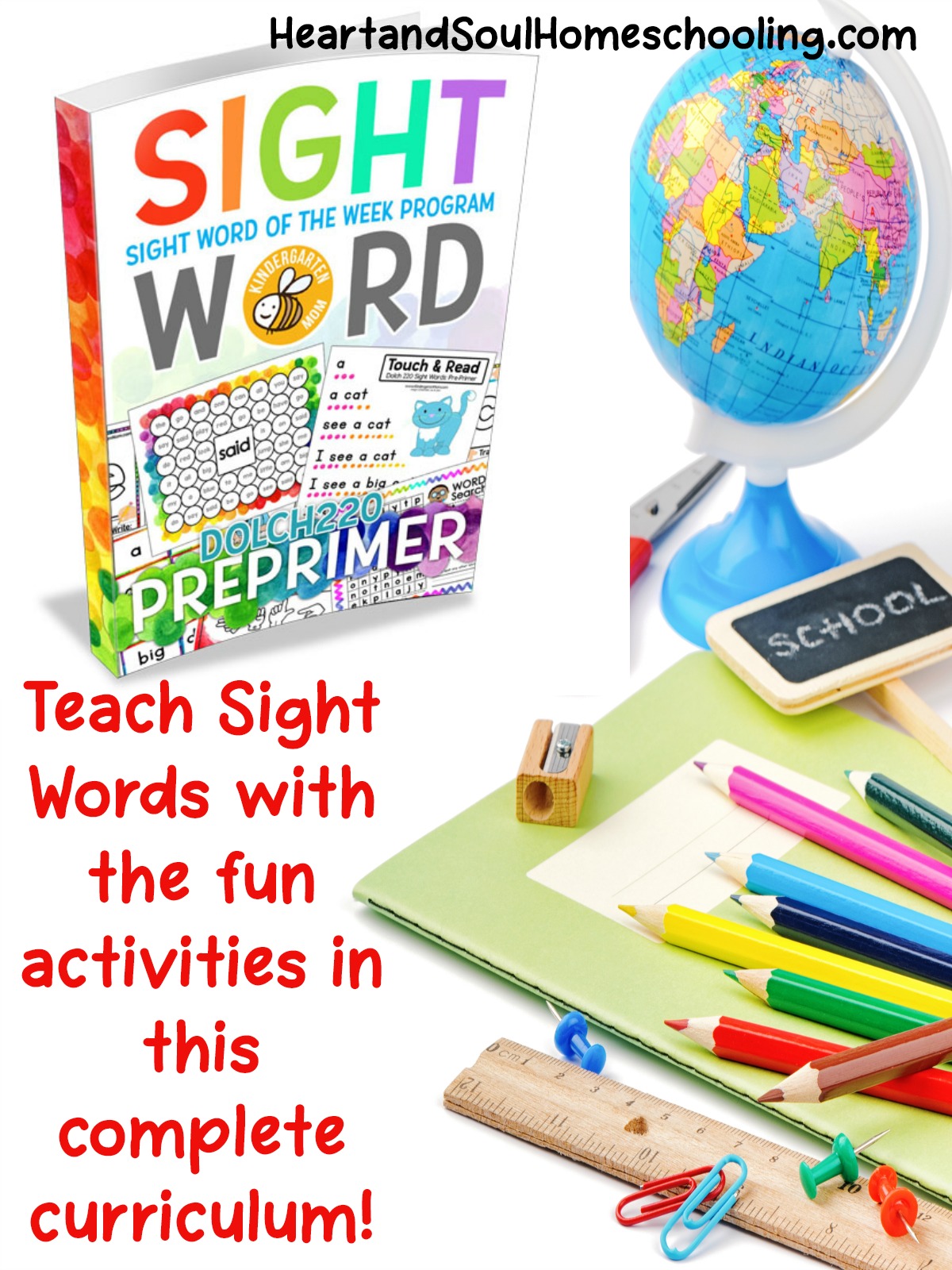 Reading Lessons with Sight Word of the Week - Heart and Soul Homeschooling