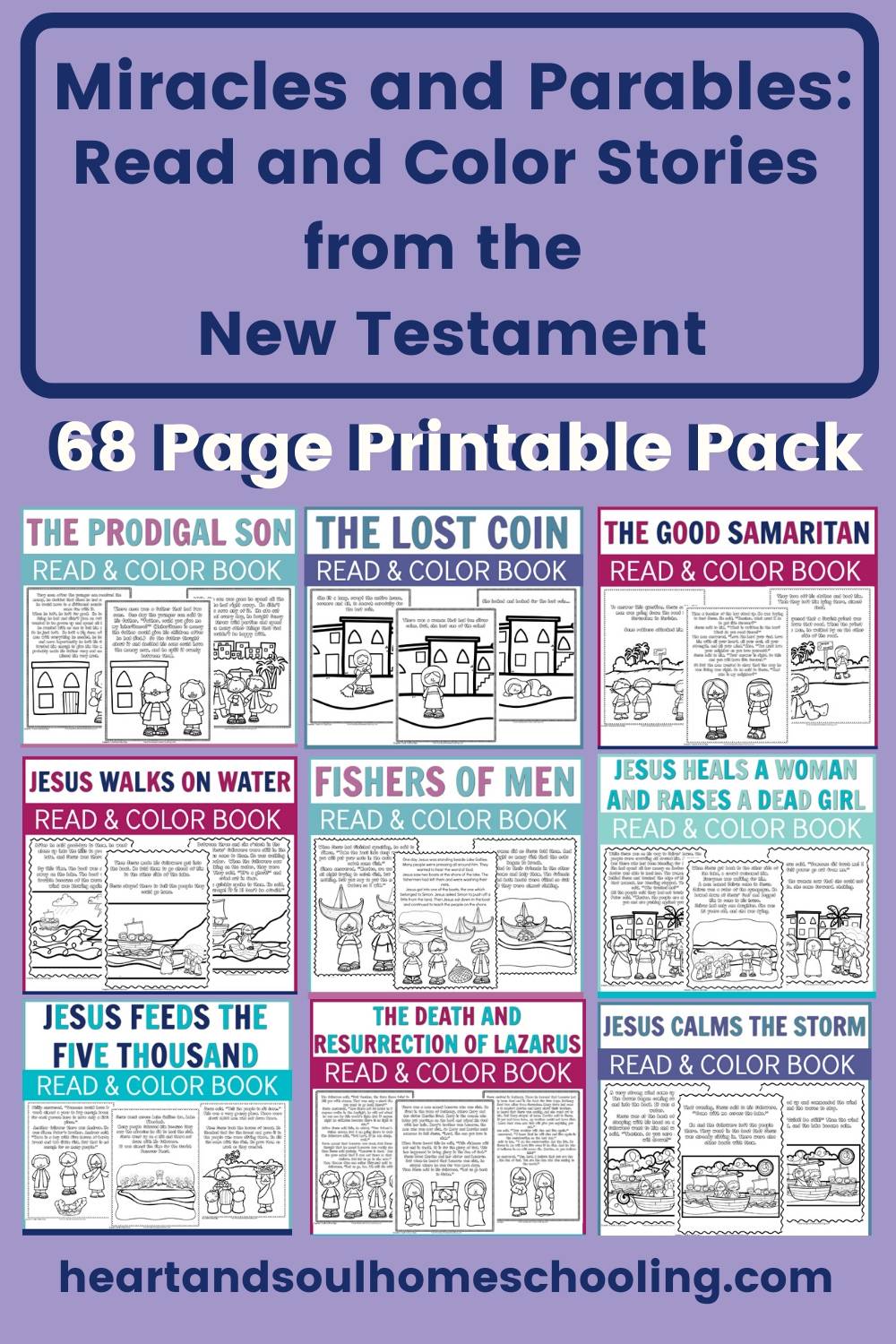 Miracles and Parables: Read and Color Stories from the New Testament ...