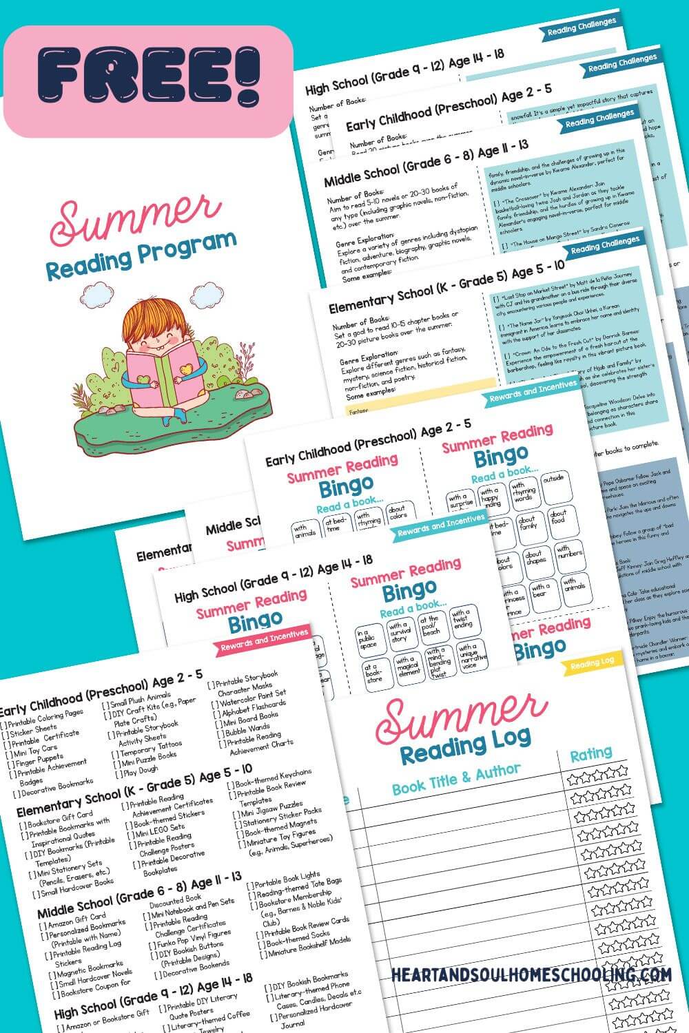 Free Printable Summer Reading Challenge for Kids - Heart and Soul ...